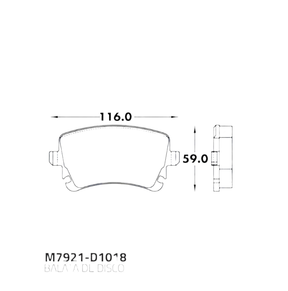 Balata Garanti M7921-D1018 | Muca Refacciones